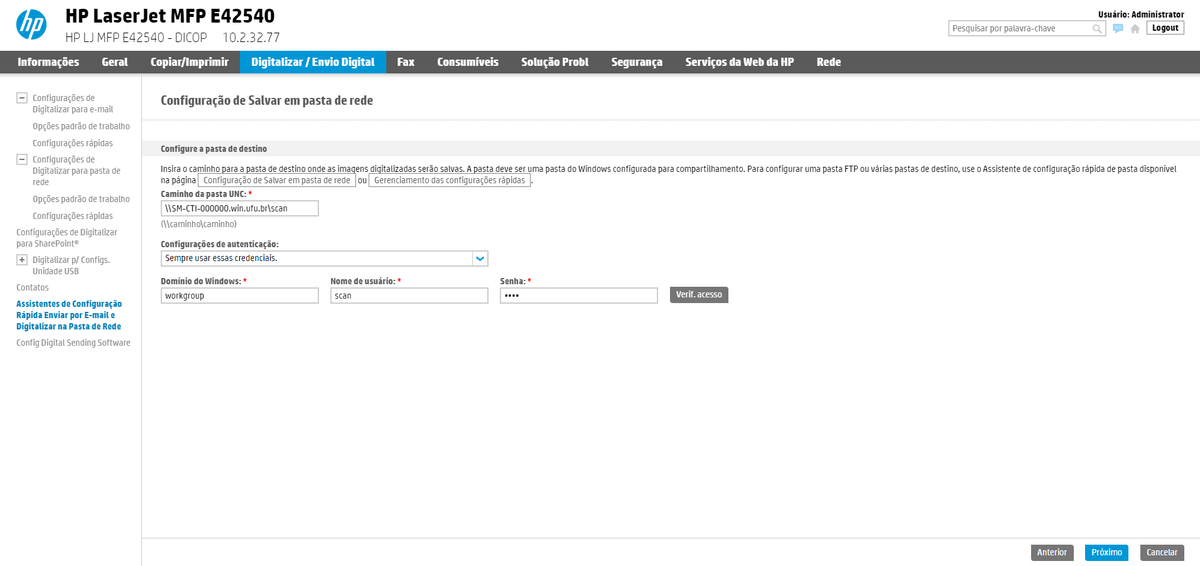 Configurar Scanner HP LaserJet MFP E42540 - WikiCTI