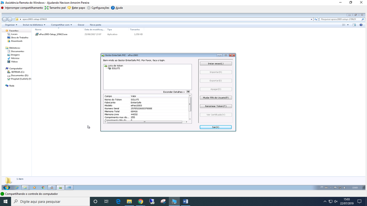 Instalação e configuração do Token EPASS2003 - WikiCTI
